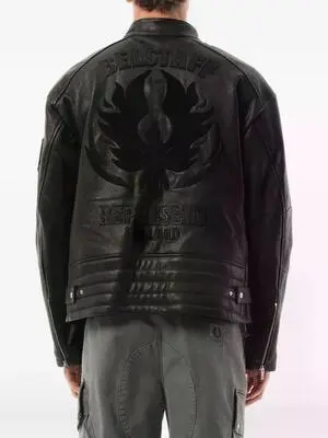 REPRESENT Belstaff Cafe Racer Embroidered Leather Biker Jacket