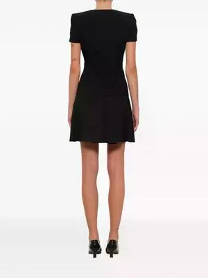 Alexander McQueen V-neck Peplum Mini Dress