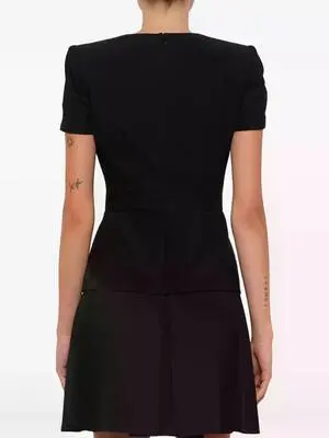 Alexander McQueen V-neck Peplum Mini Dress