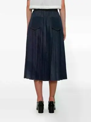 Sacai Pleated Denim Skirt