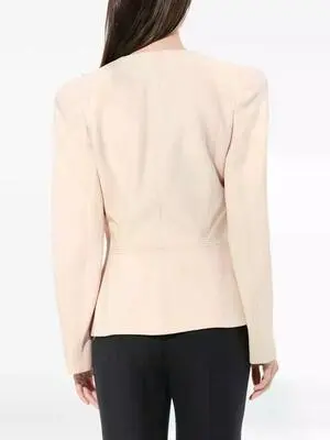 Alexander McQueen Cream Wool Peplum Jacket