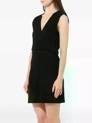Balmain Leather Wrap-style Dress With Cut-out Detail - Black