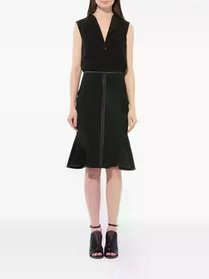 Givenchy Ruffled Satin-trim Skirt