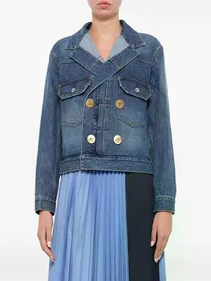 Sacai Double-breasted Denim Jacket - Blue
