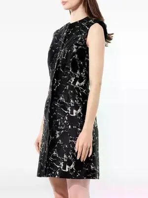 Balenciaga Marble Print Sleeveless Dress