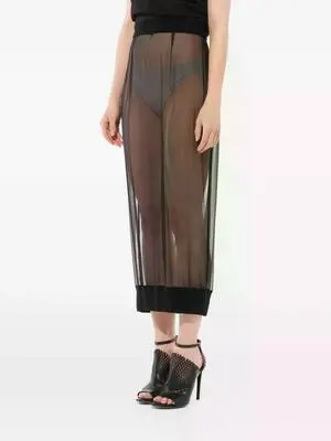 Givenchy Sheer Ribbed-trim Skirt