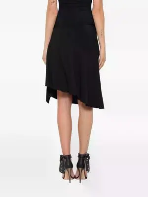 LANVIN Asymmetric Ruffled Midi Skirt