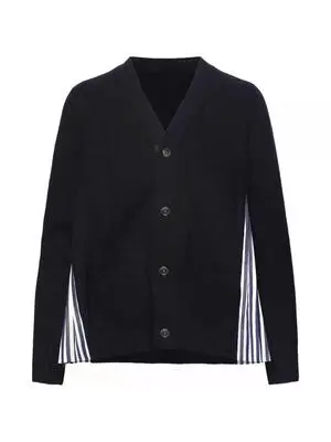 Sacai Pleated Striped Cardigan