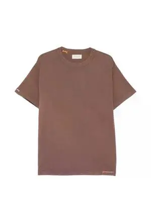 PAURA Kansas Embroidered-detail T-shirt - Brown