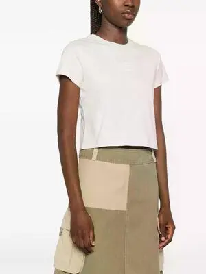 Maison Kitsuné Embroidered Cropped T-shirt