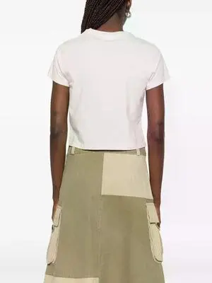 Maison Kitsuné Embroidered Cropped T-shirt