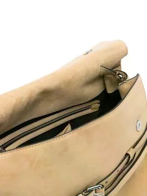 Moschino Belted Suede Tote Bag - Neutrals