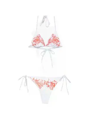 MAZZEI Graphic Print Triangle Bikini - Blue