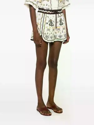 ALEMAIS Graphic Print Drawstring Shorts