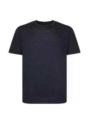 DANIELE FIESOLI Crew-neck Fine-knit T-shirt - Blue
