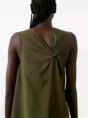 Soeur Emna Knot-detail Sleeveless Dress - Green