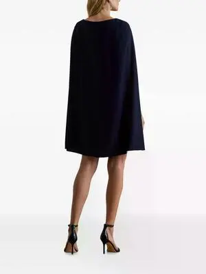 Ralph Lauren Cape Overlay Georgette Mini Dress - Blue