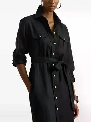 Ralph Lauren Belted Patch-pocket Midi Shirt Dress
