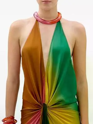 Silvia Tcherassi Halter Twisted Maxi Dress