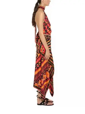 Emilio Pucci Geometric Print Halterneck Silk Top
