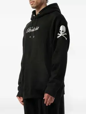 MASTERMIND WORLD Skull Print Drawstring Hoodie - Black