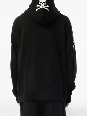 MASTERMIND WORLD Skull Print Drawstring Hoodie - Black