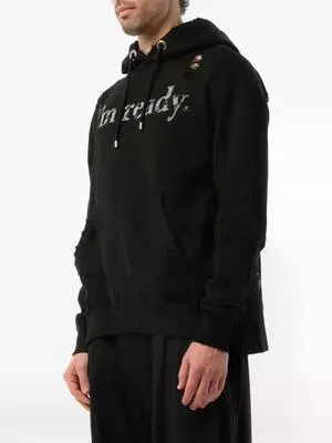 MASTERMIND WORLD Distressed Skull-print Hoodie