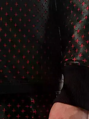 Givenchy Perforated Leather Sweater With Cross Motif