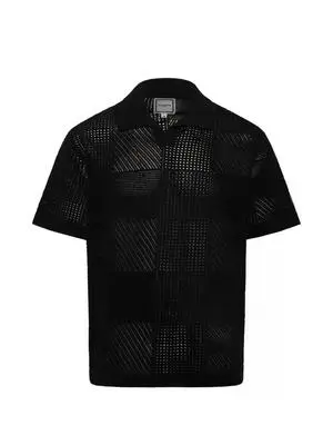WOOYOUNGMI Perforated Cotton Shirt - Black