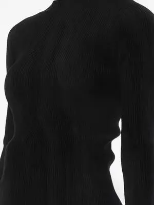 Rick Owens Ribbed Knit Crew Neck Sweater