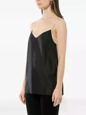 Emilio Pucci Sleeveless V-neck Top With Contrast Trim