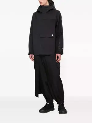 VOWELS Water-resistant Hooded Shell Jacket - Black