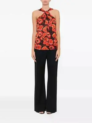LANVIN Floral Print Halterneck Blouse