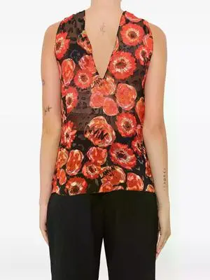 LANVIN Floral Print Halterneck Blouse