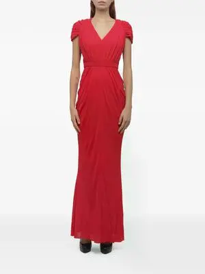 Alexander Mcqueen V Neck Evening Dresses