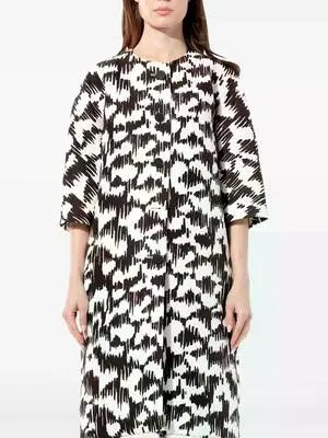 Balenciaga Abstract Pattern Button-up Coat