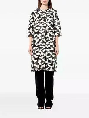 Balenciaga Abstract Pattern Button-up Coat