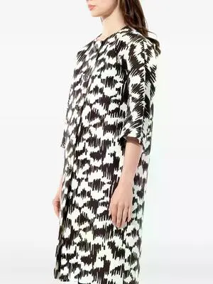 Balenciaga Abstract Pattern Button-up Coat