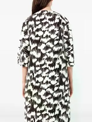 Balenciaga Abstract Pattern Button-up Coat