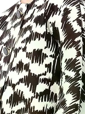 Balenciaga Abstract Pattern Button-up Coat
