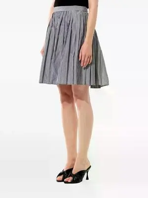 Balenciaga Striped Pleated Skirt