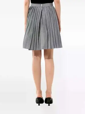 Balenciaga Striped Pleated Skirt