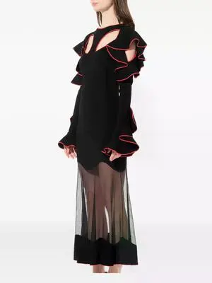 Alexander McQueen Ruffled Cut-out Dress