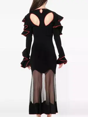Alexander McQueen Ruffled Cut-out Dress