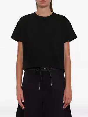 Sacai Cotton T-shirt With Chest Pocket - Black