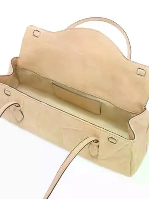Ermanno Scervino Suede Shoulder Bag With Silver-tone Bar Detail