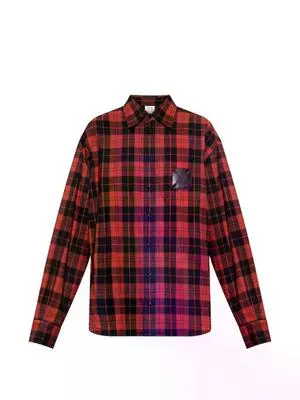 Vetements Tartan Appliqué Detail Shirt