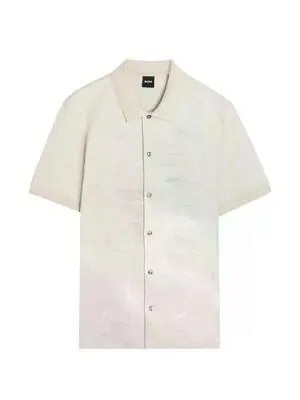 BOSS Textured Short-sleeve Shirt - Neutrals