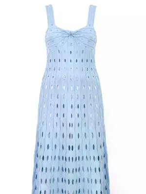 Simkhai Christina Cut-out Knit Midi Dress - Blue