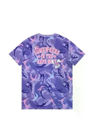 AAPE BY *A BATHING APE Camouflage Graphic T-shirt - Purple